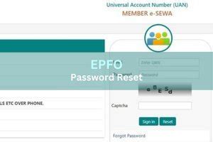 UAN EPFO Password Rest Online Process