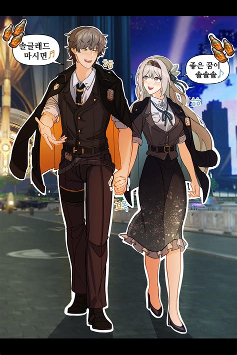 Trailblazer Firefly And Caelus Honkai And More Drawn By Sieater Danbooru