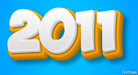 2011 Text Effect And Logo Design Number
