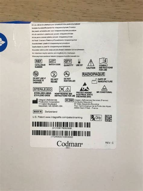 New Codman 82 6852 Cerelink Icp Sensor Plastic Skull Bold Kit X Disposables General For