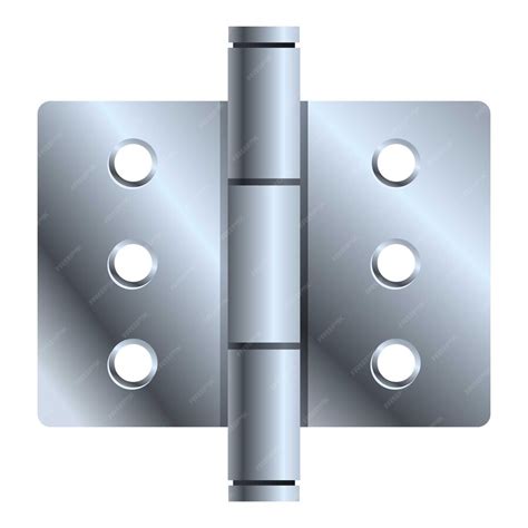 Premium Vector Realistic Metal Door Hinge Connecting Two Objects