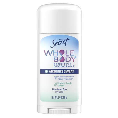 Secret Whole Body Sensitive Deodorant Light And Fresh Scent Shop Deodorant And Antiperspirant At