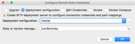 Configuring Ruby Interpreter Help Rubymine