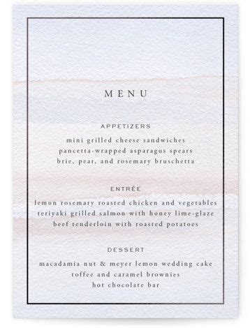 Contemplate Foil Pressed Menus