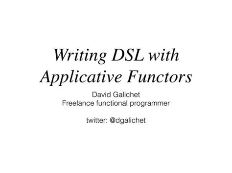 Writing Dsl With Applicative Functors Pdf Programming Languages Computing