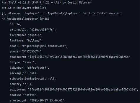 Model Output On Console Issue 118 Roboroads Laravel Tinker GitHub
