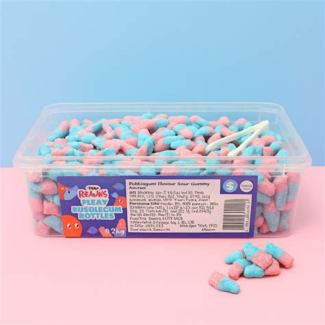 Posted Sweets Candy Realms Fizzy Bubblegum Bottles Tub 1 02kg Online Sweet Shop