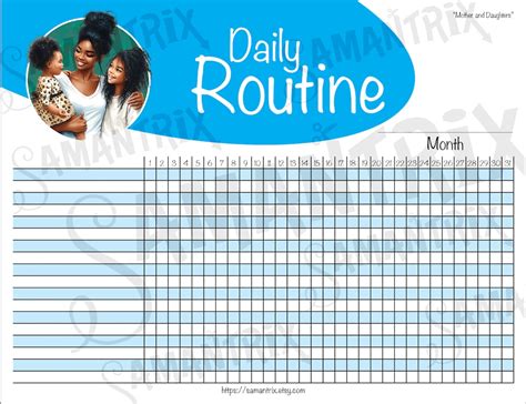 Buy Daily Routine Tracking Chart Printable And Interactive Pdf 2 Files Online In India Etsy