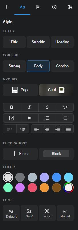 style menu block context menu feature requests logseq