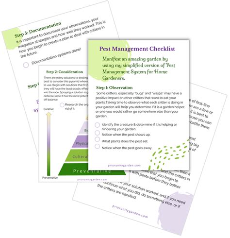 Free Pdf Organic Pest Control Checklist Prior Unity Garden