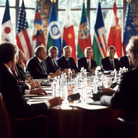 A Diplomatic Summit On Global Economic Recovery With Leaders Discussing