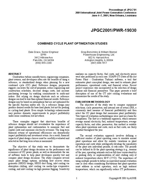 Pdf Combined Cycle Optimization Dokumentips