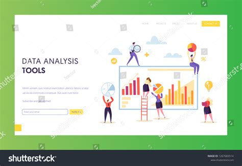 Big Digital Marketing Data Analysis Chart Stock Vector Royalty Free