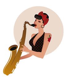 Sexy Jazz Orchestra Vector Images
