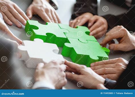 Business People Assembling Puzzle Stock Image Image Of Communication