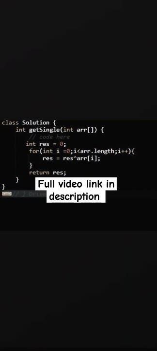 gfg potd today single number dsa coding consistency trending gfg gfgpotd engineering dsa java