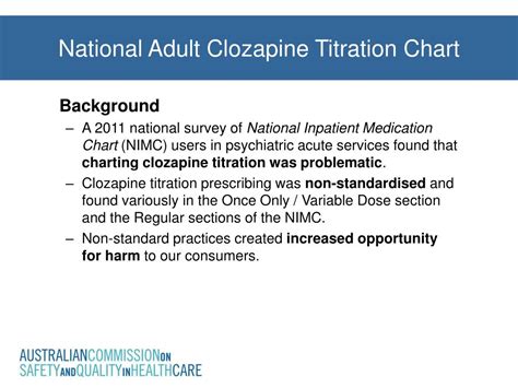 Ppt National Adult Clozapine Titration Chart Powerpoint Presentation Id 1745377