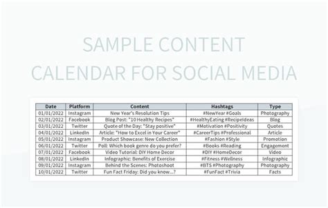 A Comprehensive Sample Content Calendar For Effective Planning Excel Template And Google Sheets