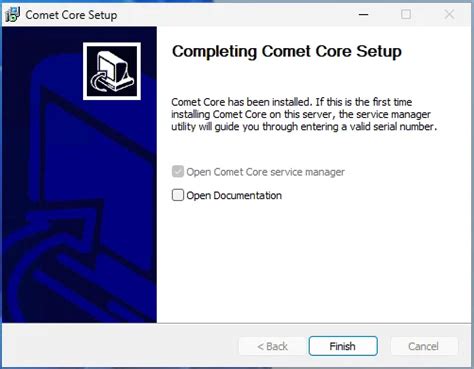 Self Hosted Comet Installation Management Console Andor Storage