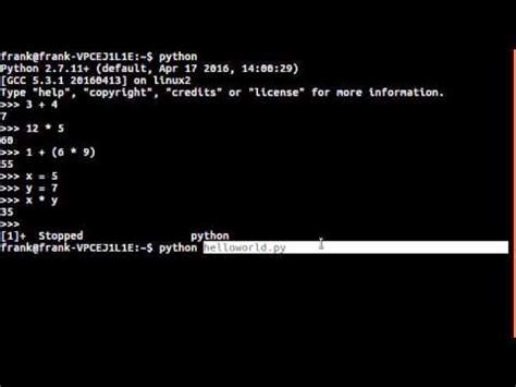Learn Python Interactive Shell Youtube