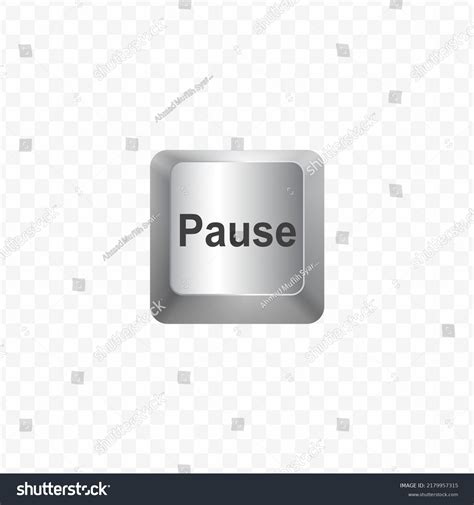 Keyboard Button Vector Illustration Shortcut Pause Stock Vector Royalty Free 2179957315