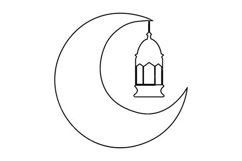 Premium Vector Continuous One Line Ramadan Symbol Mosque Line Concept Outline Vector Art