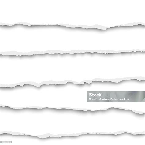 찢어진된 흰 종이의 벡터 직사각형 레이어 배치 다른 하나 0명에 대한 스톡 벡터 아트 및 기타 이미지 0명 가장자리 공란 Istock