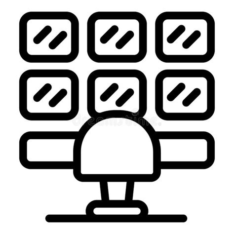 Security Monitoring Icon Outline Vector Safety Guard Stock Security Monitoring Icon Outline Vector Safety Guard Stock