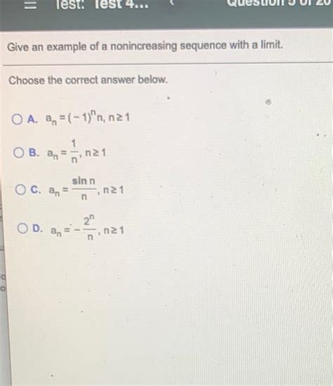 solved 11 test test 4 21 give an example of a nonincreasing