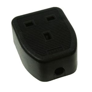 CED Single Black 13amp Trailing Socket Single Trailing Sockets UK Electrical Supplies