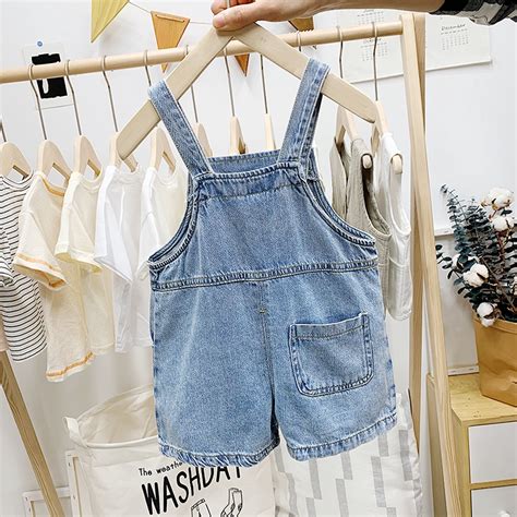 ชุดเอี๊ยมเด็กเด็กทารกผ้าฝ้ายเนื้อนุ่มเอี๊ยมยีนส์สำหรับเด็กหญิงและเด็กชาย2020กางเกงเด็กฤดูร้อน