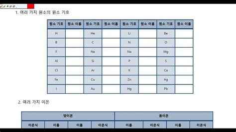 중2 1과학프린트원소기호 외우기24 Youtube