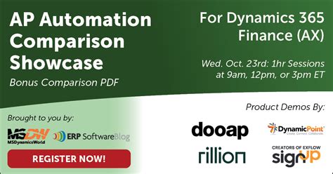 AP Automation For Dynamics Finance AX Comparison Showcase ERP