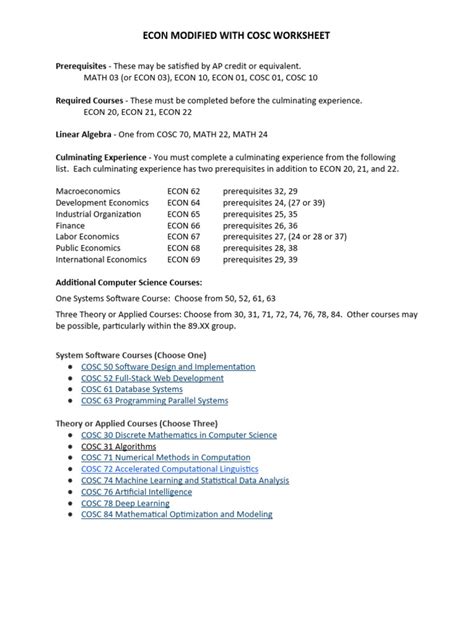 Econ Mod Cosc Worksheet 2024 Pdf Mathematics Computing