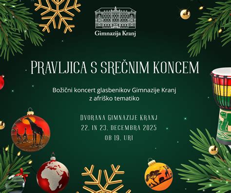 Vabilo Na Božični Koncert Pravljica S Srečnim Koncem Gimnazija Kranj