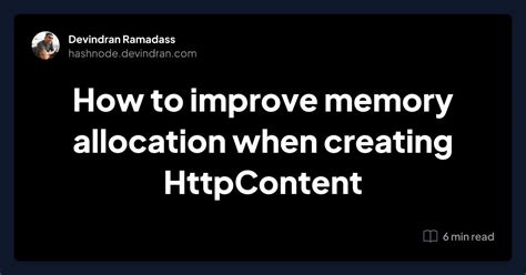 Ivano Scifoni On Linkedin How To Improve Memory Allocation When