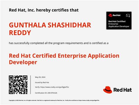G Shashidhar Reddy On Linkedin Redhat Enterpriseapplicationdeveloper