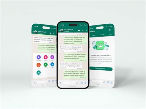 Premium Psd Whatsapp Chat Interface On Mobile Phone Mockup