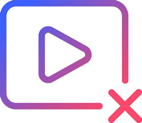 Delete Video Pixel Perfect Gradient Linear Ui Icon Cancel Playing Remove Visual Content Close