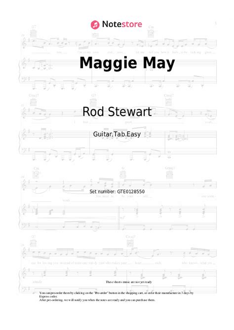 Maggie May Rod Stewart Easy Guitar Tabs At Note Guitar