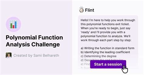 Polynomial Function Analysis Challenge Flint