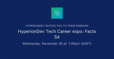 Hyperiondev Tech Career Expo Facts Sa Hyperiondev