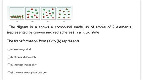 Solved The Digram In A Shows A Compound Made Up Of Atoms Of