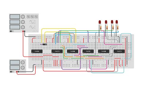 Circuit Design 4 Bit Up Down Counter Synchronous Tinkercad