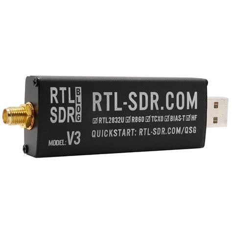 GetUSCart RTL SDR Blog V R RTL U PPM TCXO SMA Software Defined Radio Dongle Only Black