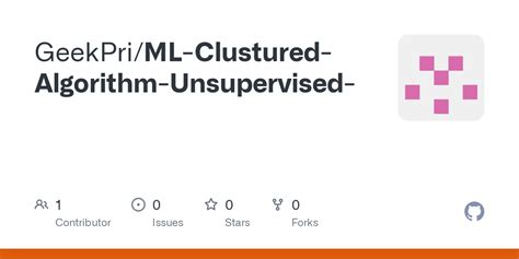 github geekpri ml clustured algorithm unsupervised