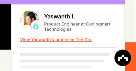 yaswanth l product engineer at codingmart technologies the org