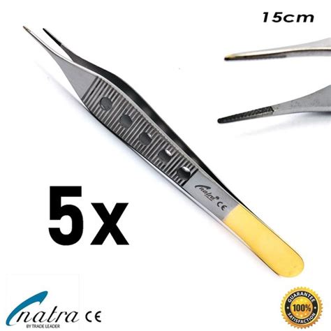 5x Tc Adson Tissue Forceps 15 Cm Serrated 6 Anatomic Tweezers Straight Ebay Australia