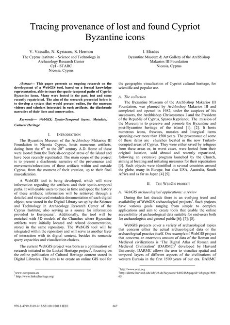 Pdf Tracing Provenance Of Lost And Found Cypriot Byzantine Icons