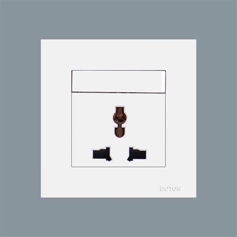 Flush Mounted Electrical 1 Gang Push Button Switch 3 Pin Multi Wall Socket Wall Socket And